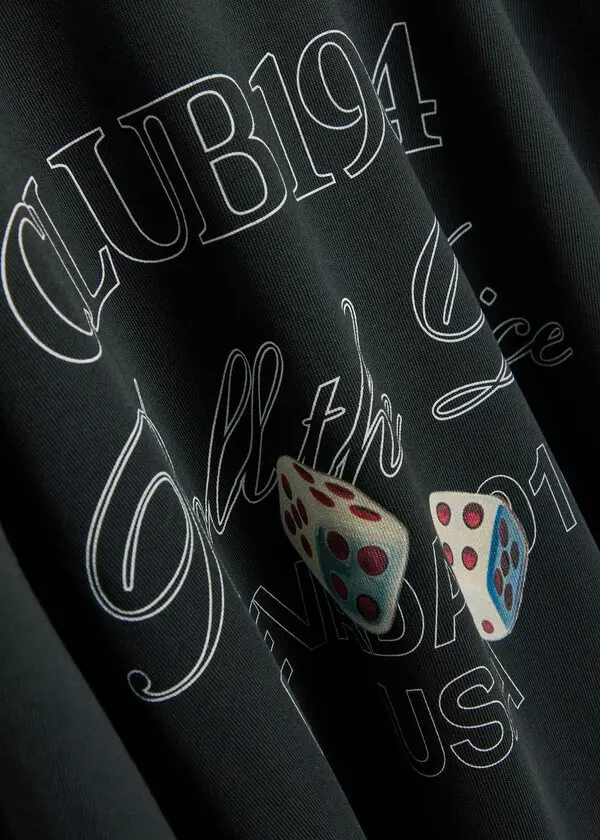 CLUB 1984 Roll The Dice Printed Cotton T-shirt