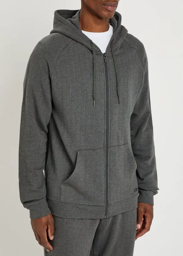 BOSS Hooded Cotton-blend Sweatshirt