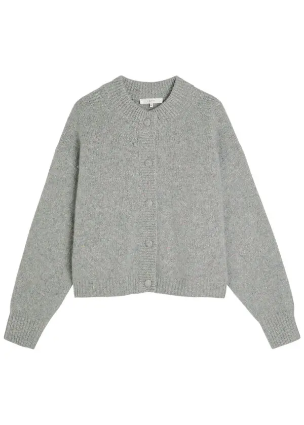 FRAME Cashmere Cardigan - Silver