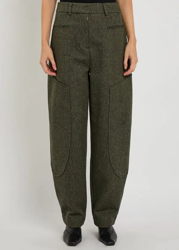 GANNI Mouline Cotton-blend Trousers