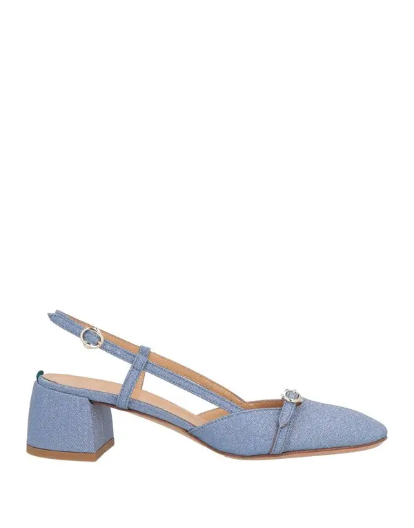 A.BOCCA Leather Slingback Pumps - Blue
