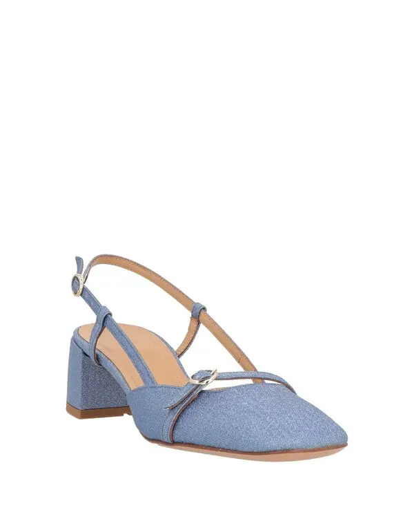 A.BOCCA Leather Slingback Pumps - Blue