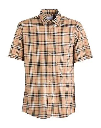 Burberry Shirt Camel Size Cotton