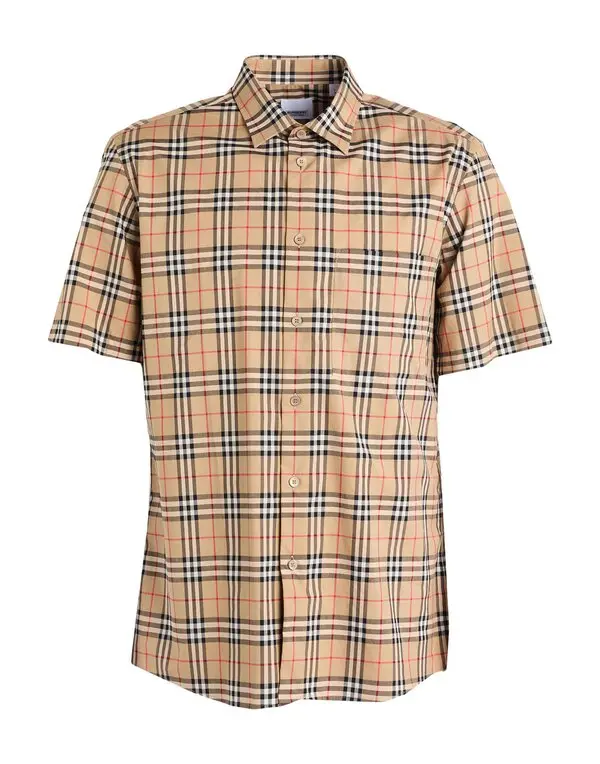 Burberry Shirt Camel Size Cotton