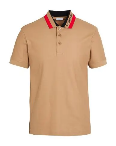 Burberry Polo Shirt Camel Size Cotton, Elastane