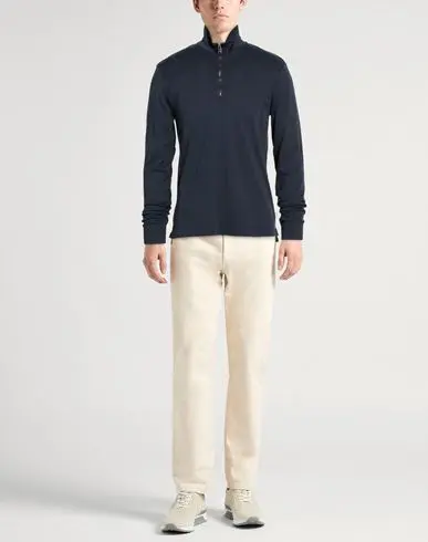 Crossley Long Sleeve Cotton Jersey Half-zip T-shirt
