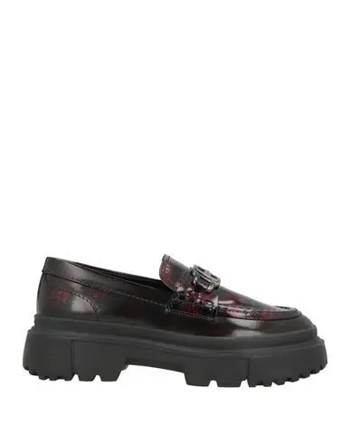 Hogan Leather Loafers - Red