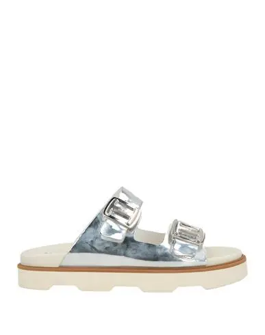 Hogan Leather Sandals - Silver