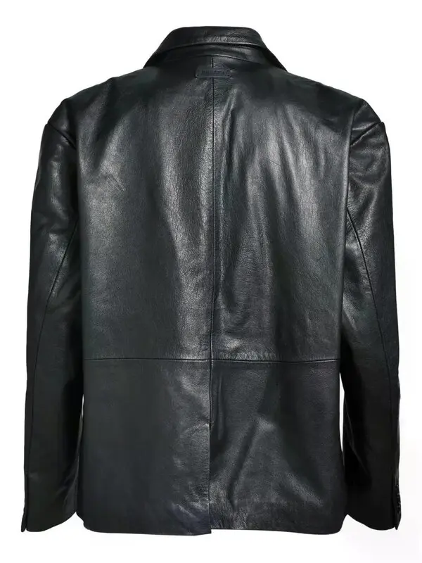 BREATH Single-breasted Leather Blazer