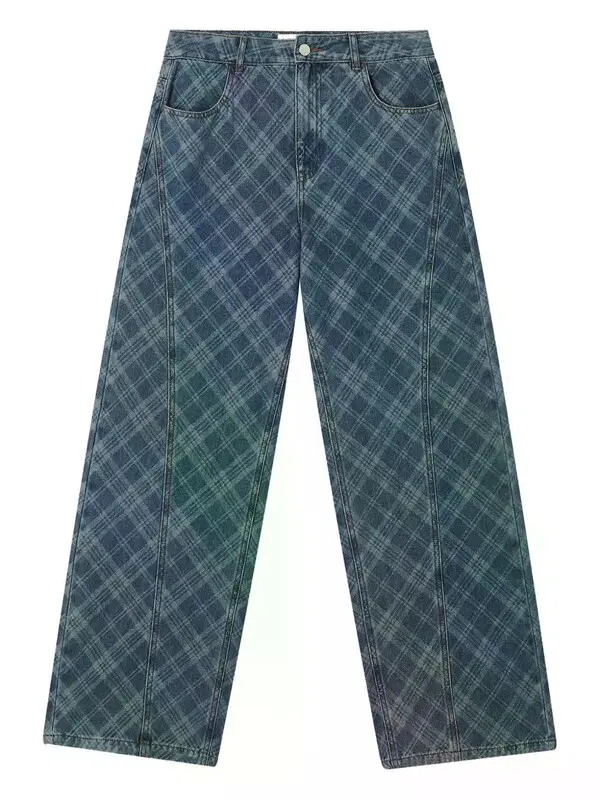 B+AB Plaid Denim Jeans