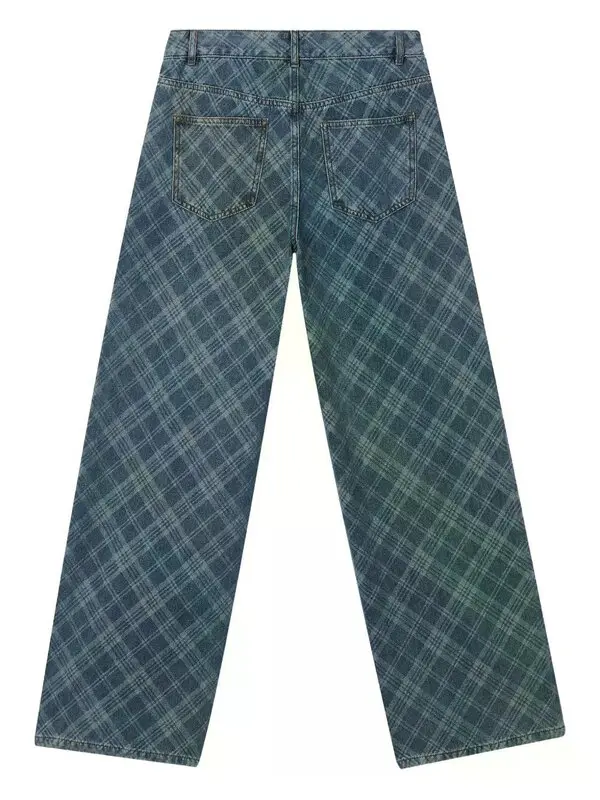 B+AB Plaid Denim Jeans