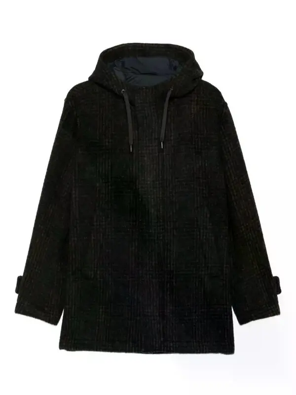 Herno Checked Hooded Coat