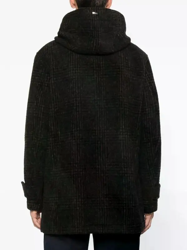 Herno Checked Hooded Coat