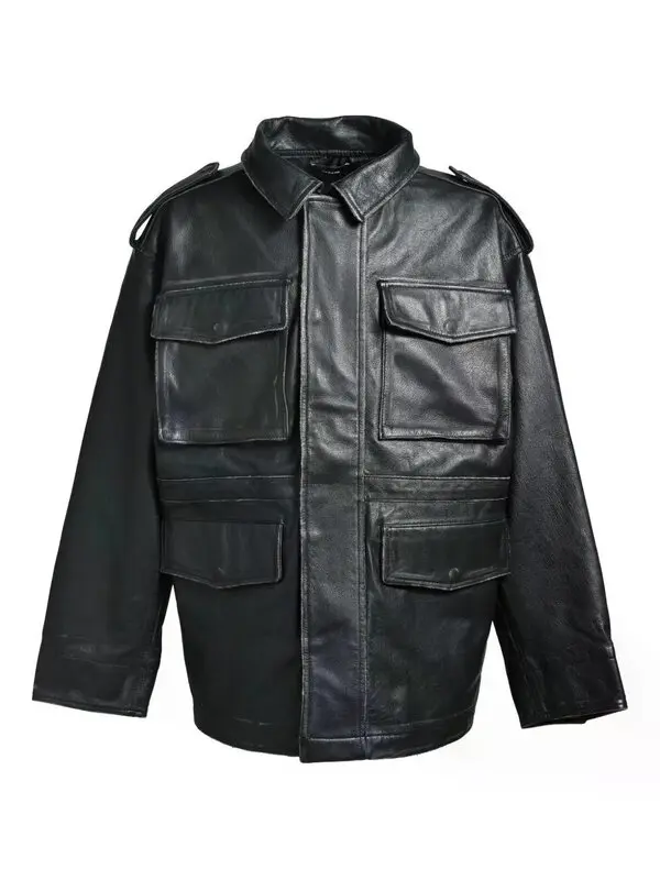 BREATH Flap-pocket Leather Jacket