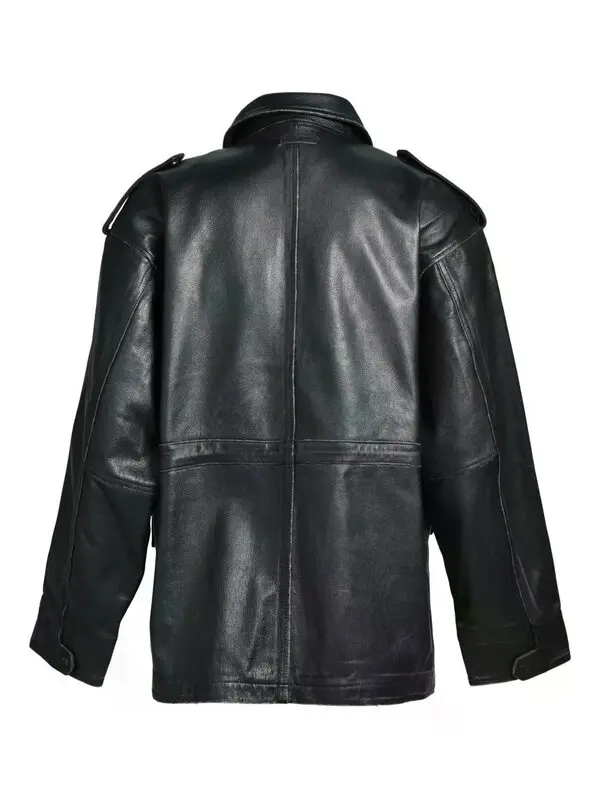 BREATH Flap-pocket Leather Jacket