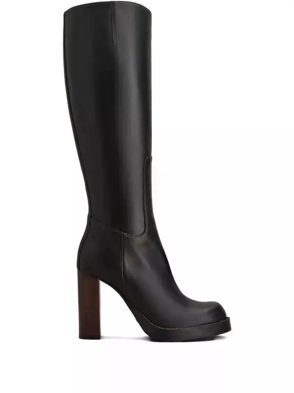 TOD'S 90mm Button Zip Boots