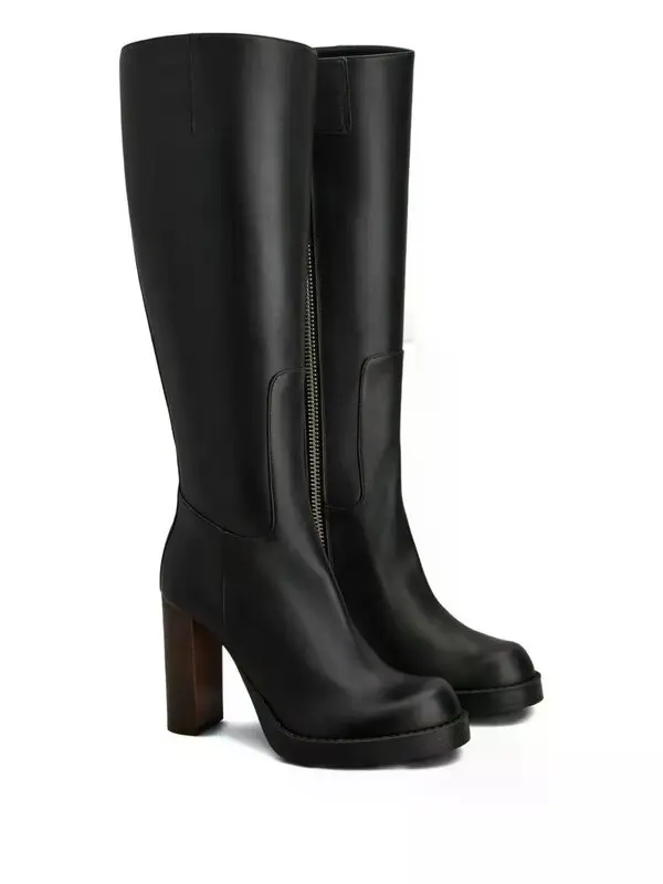 TOD'S 90mm Button Zip Boots