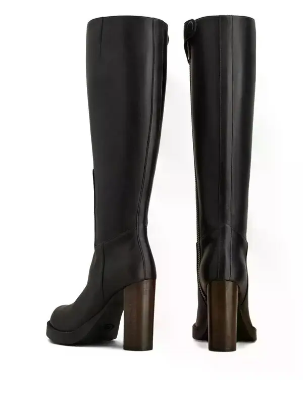 TOD'S 90mm Button Zip Boots