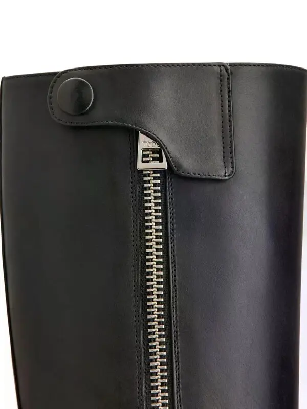 TOD'S 90mm Button Zip Boots