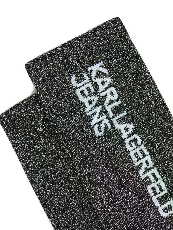Karl Lagerfeld Logo-knit Socks - Grey