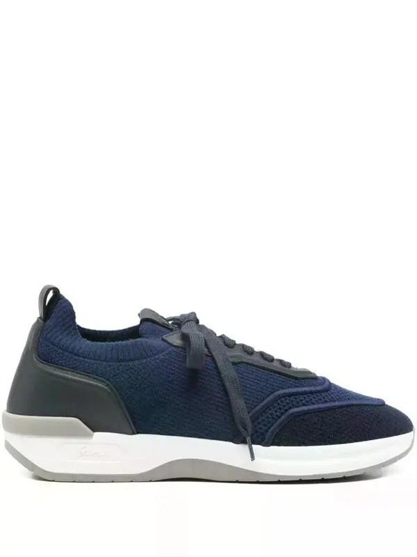 Brioni Panelled Lace-up Sneakers - Blue