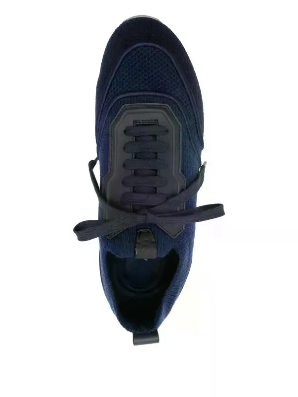 Brioni Panelled Lace-up Sneakers - Blue
