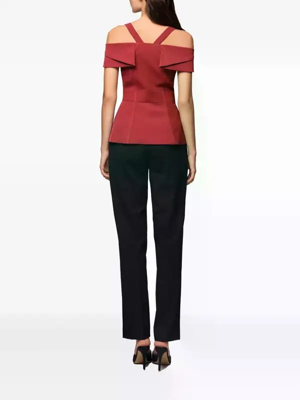 MURMUR Off-shoulder Corset Top - Red