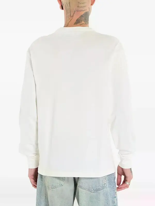 JORDAN Brooklyn Long-sleeve Crew-neck T-shirt - Neutrals