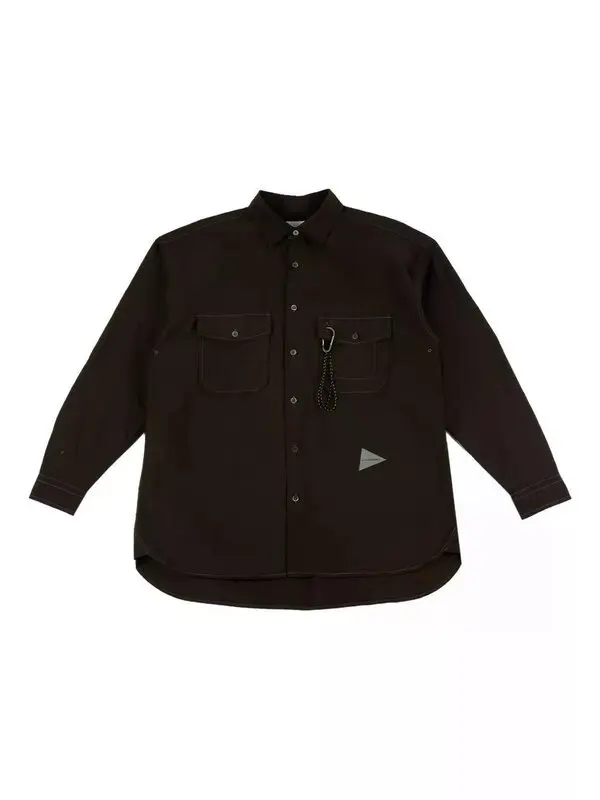 AND WANDER Buttoned Chest-pocket Shirt