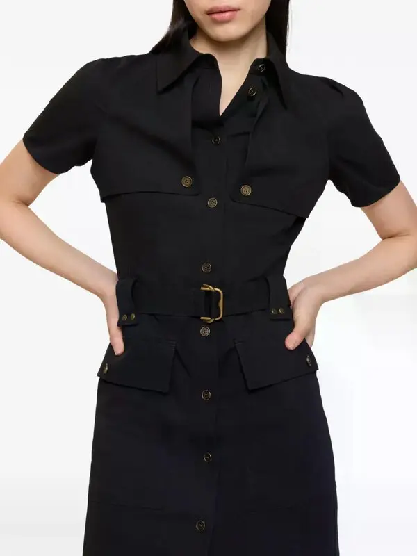 peppermayo black mini dress Midnight Rhapsody Ruffle Mini Dress