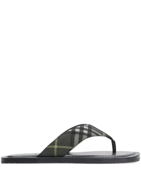 Burberry Pavilion Checked Sandals - Green