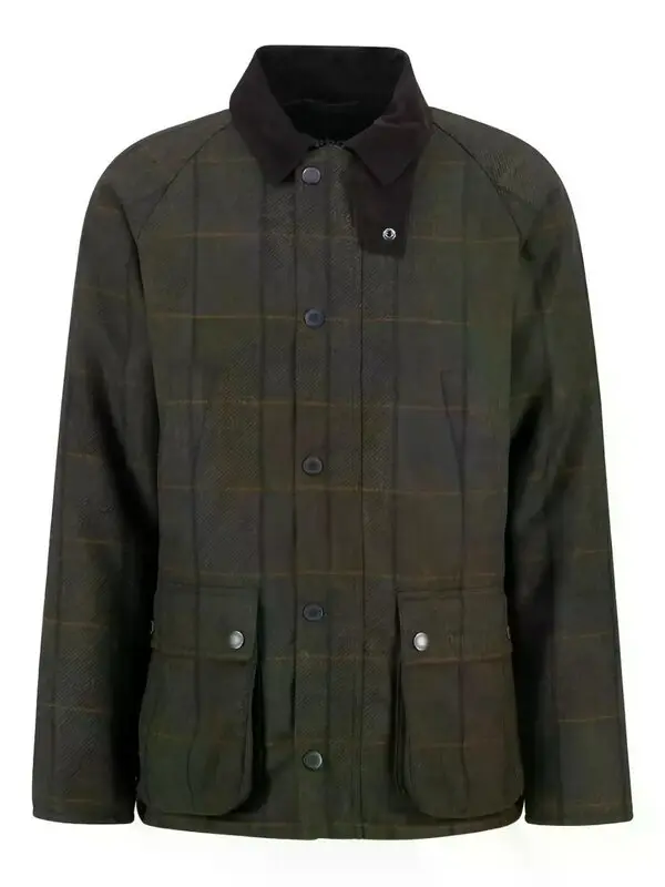 Barbour Checked Corduroy Collar Jacket - Green