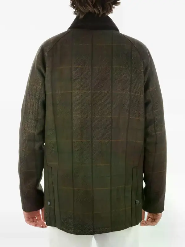 Barbour Checked Corduroy Collar Jacket - Green