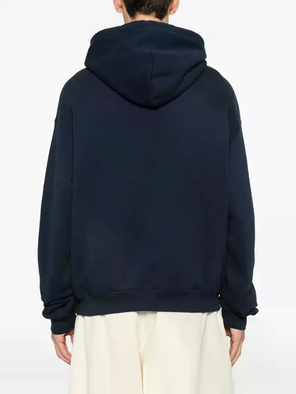 Lacoste Logo-appliqué Drawstring Hoodie - Blue