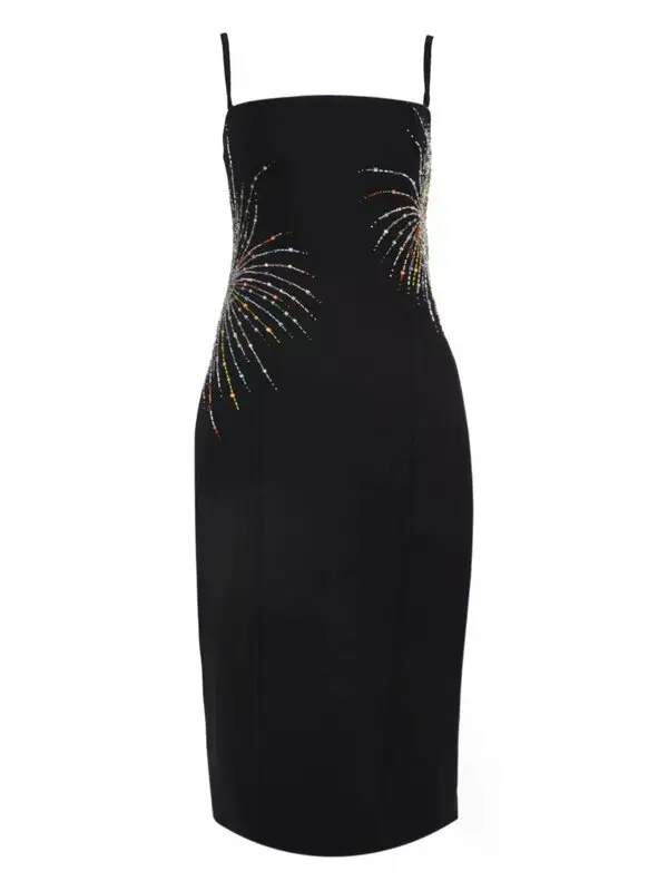 Staud Britney Embellished-detail Midi Dress