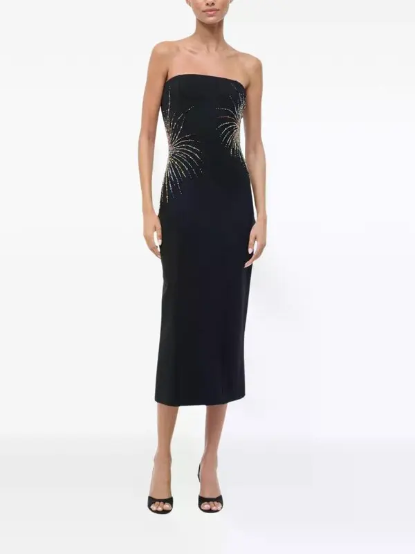 Staud Britney Embellished-detail Midi Dress