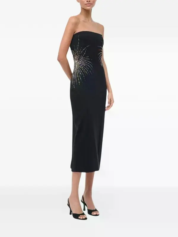 Staud Britney Embellished-detail Midi Dress
