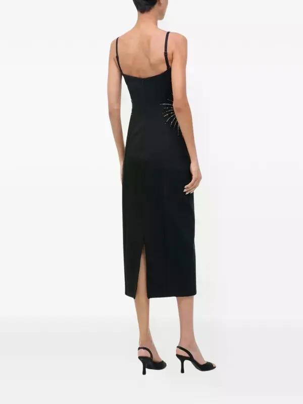 Staud Britney Embellished-detail Midi Dress