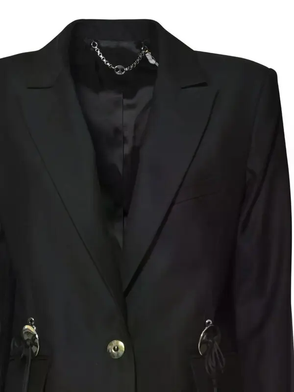 Rabanne Buttoned Blazer - Black