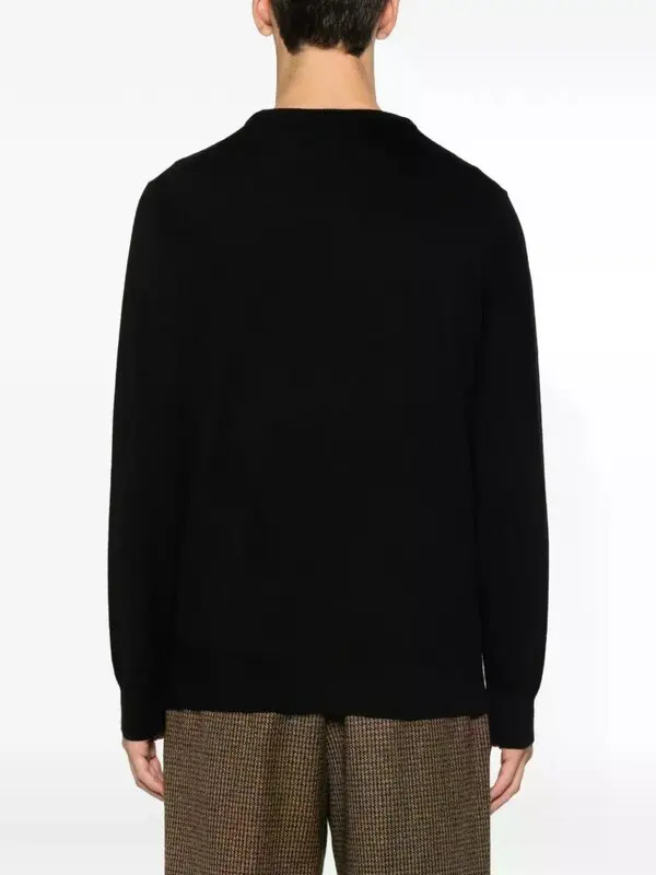 MC2 SAINT BARTH Embroidered Crew-neck Sweater - Black