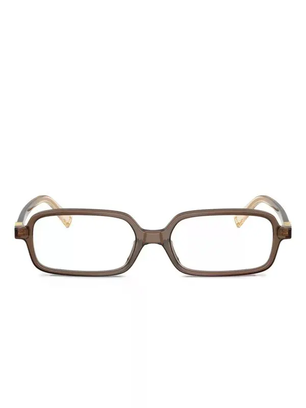 Miu Miu Rectangle-frame Glasses - Brown