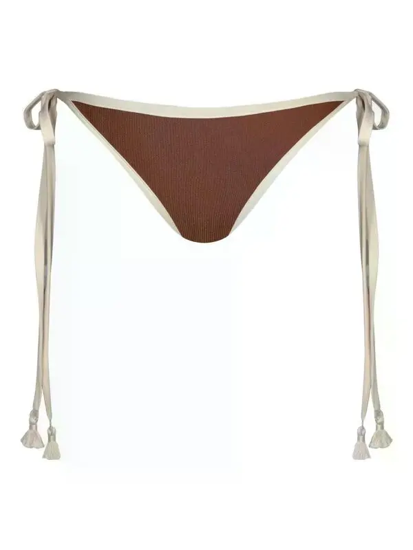 Johanna Ortiz Spiritual Retreat Crinkle Bikini Bottom - Brown