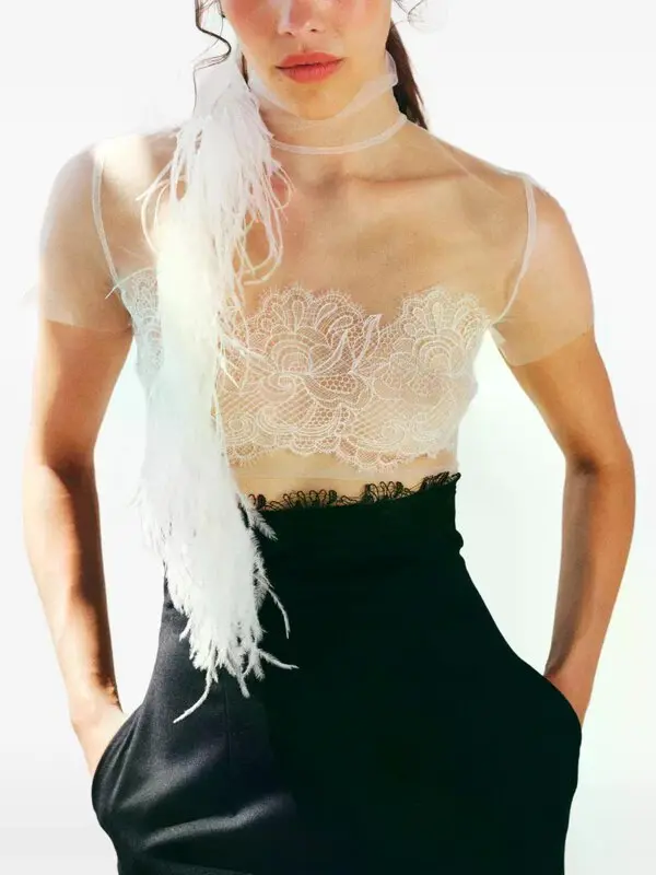 MANURI Lace Blouse - White