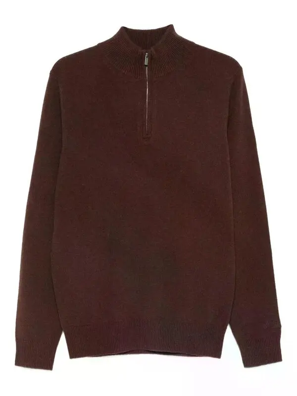 MC2 SAINT BARTH Jeremyn Zip-up High-neck Sweater - Brown