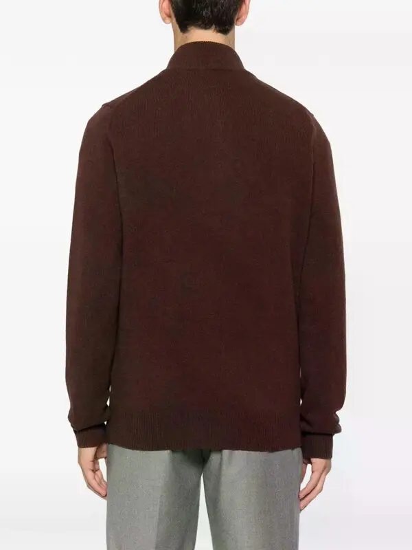 MC2 SAINT BARTH Jeremyn Zip-up High-neck Sweater - Brown