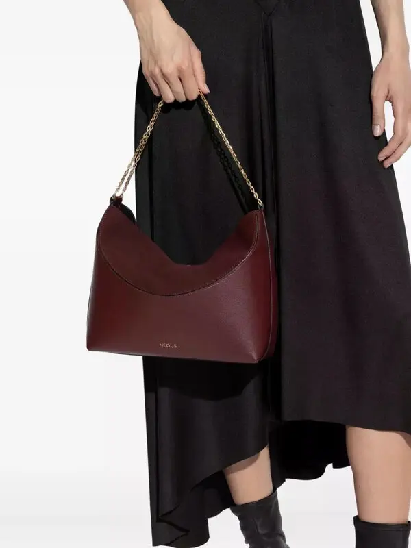 NEOUS Leather Tote Bag With Chain Strap
