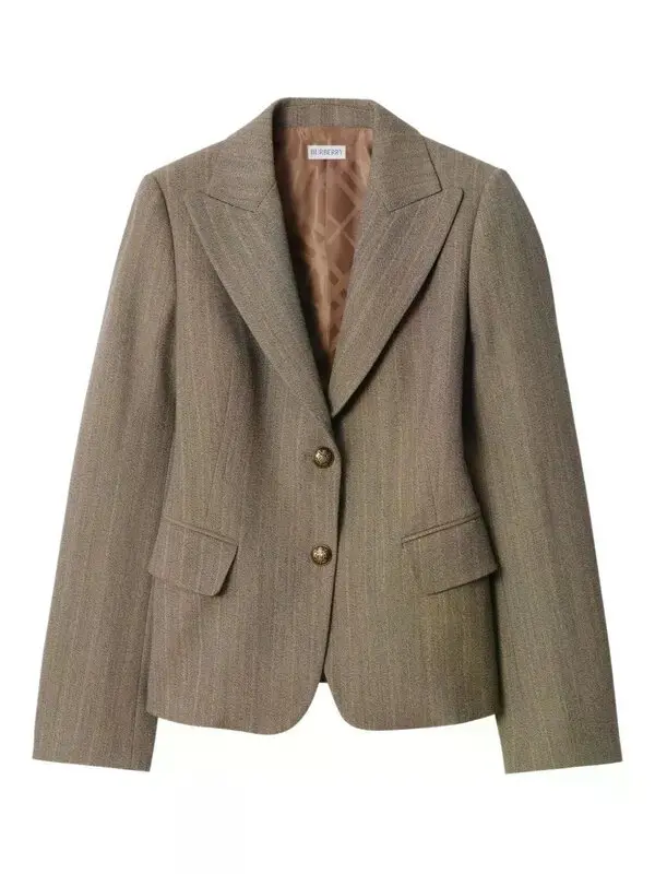 Burberry Striped Single-breasted Blazer