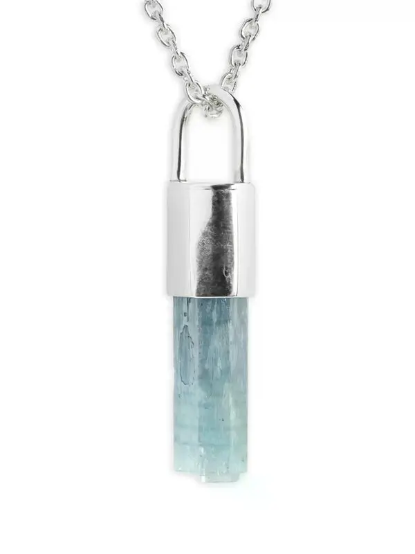 PARTS OF FOUR Talisman Aquamarine Pendant Necklace - Silver