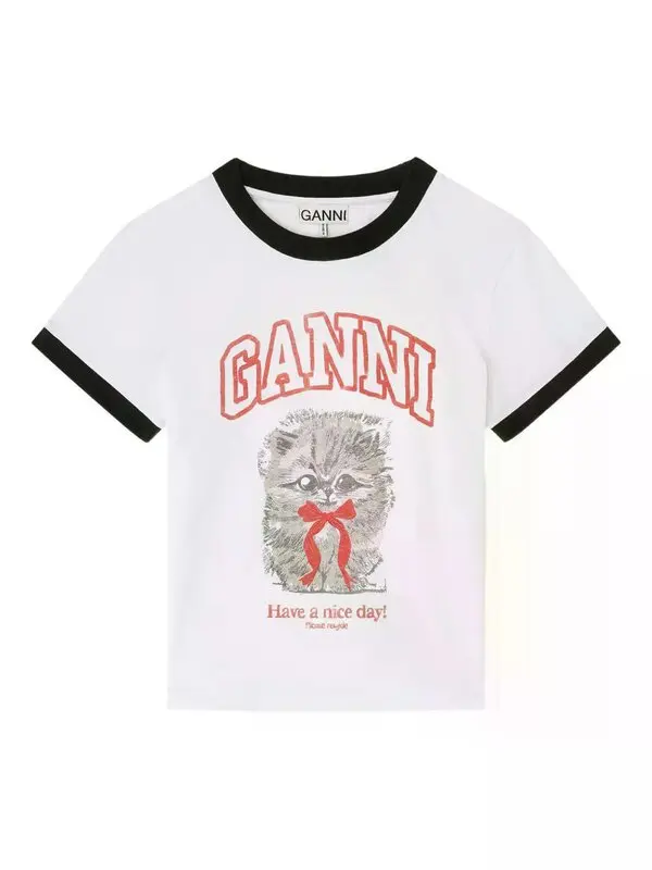 GANNI Short-sleeve T-shirt - White