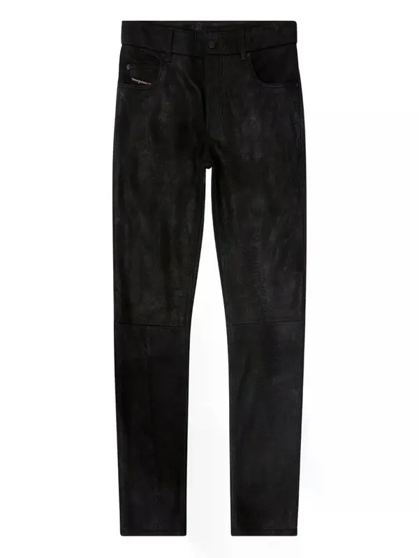 DIESEL® Five-pocket Leather Trousers